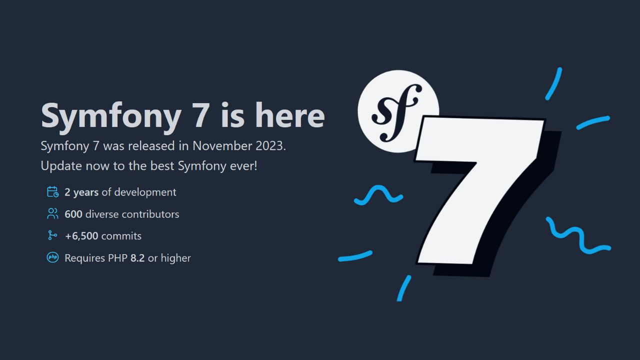 Symfony 7, la dernière version du célèbre framework PHP est sortie ...