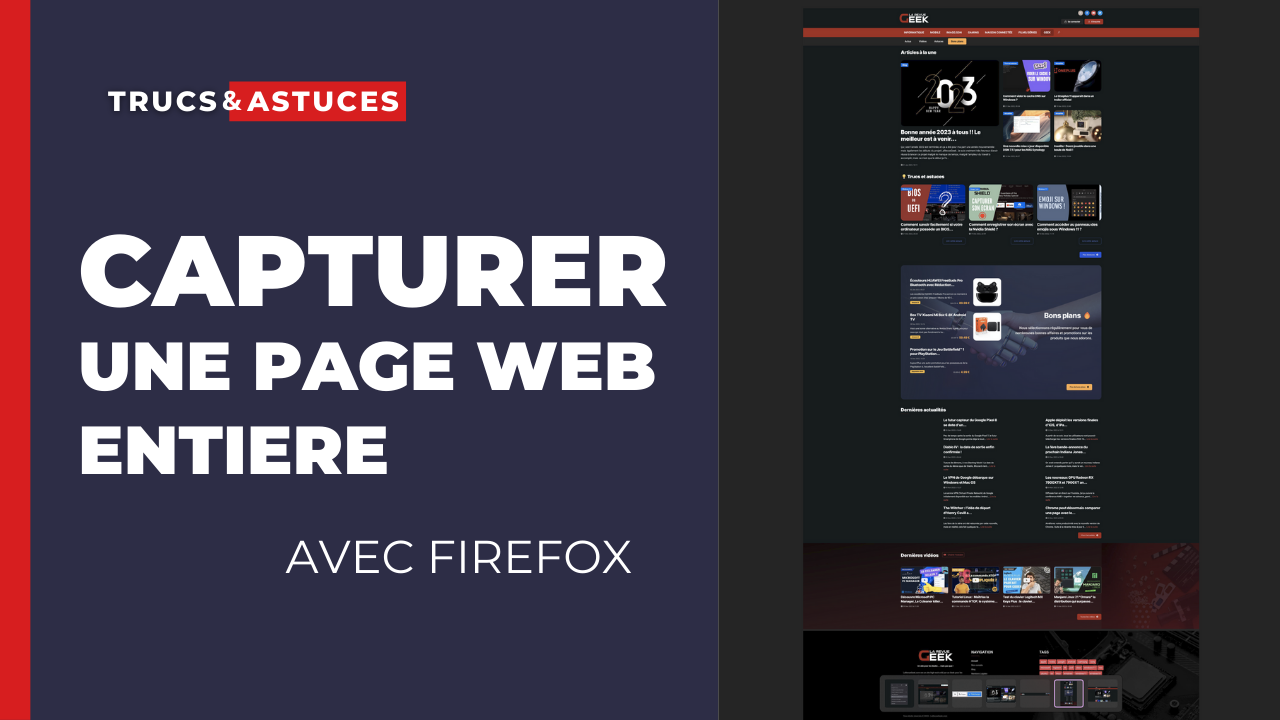 Comment faire une capture d'une page web entière avec Firefox ...