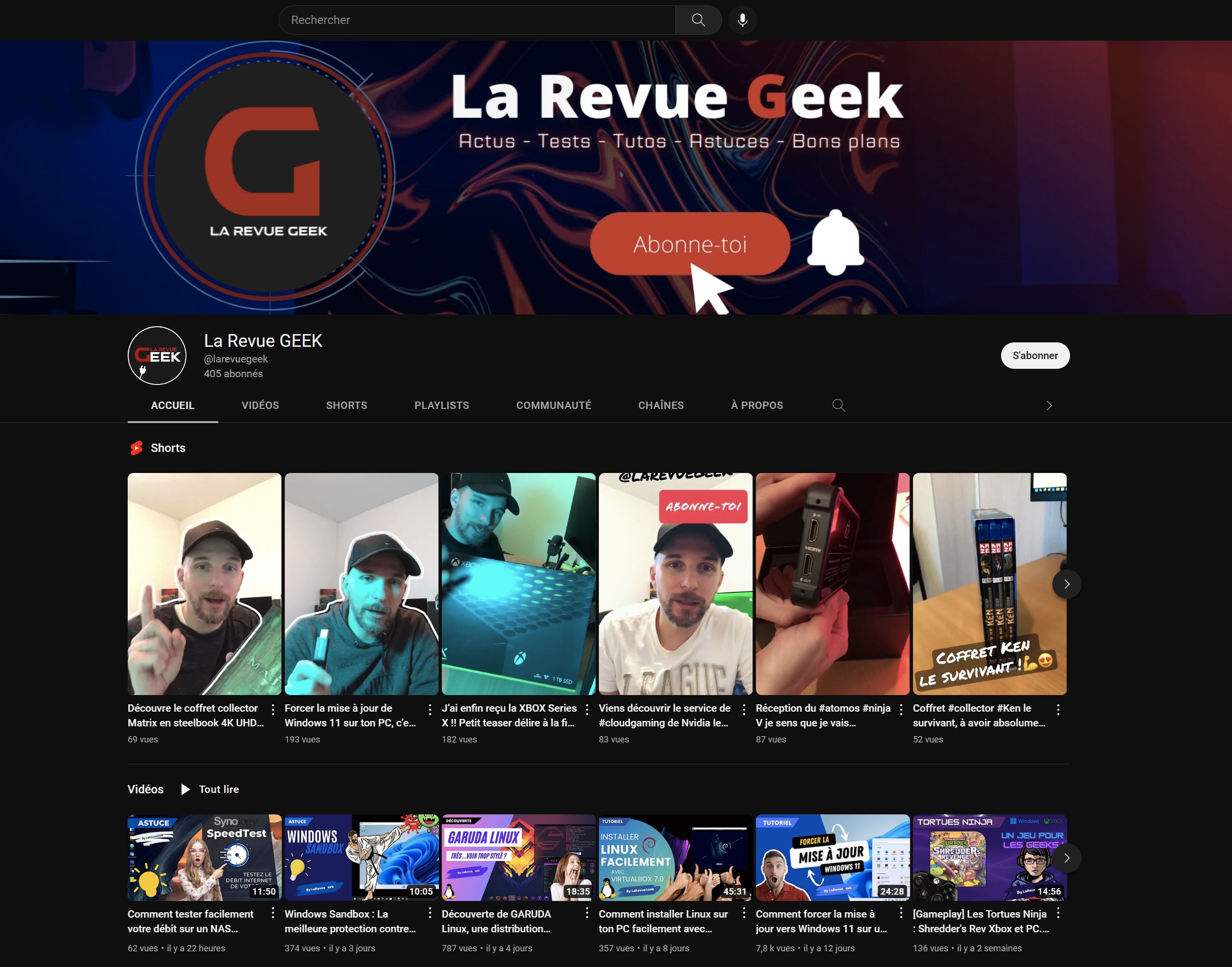Retrouvez désormais toutes mes vidéos sur le site | LaRevueGeek.com