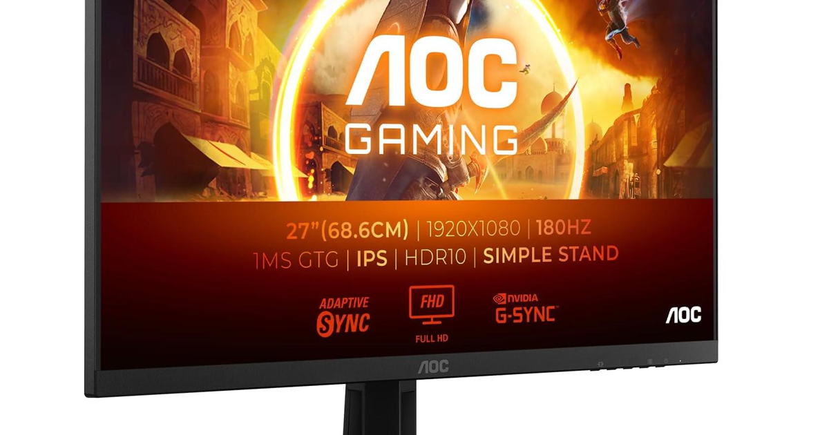 AOC Gaming 27G4XED - 180 Hz, 1 ms, FreeSync Prem., G-Sync Comp., HDR10 ...